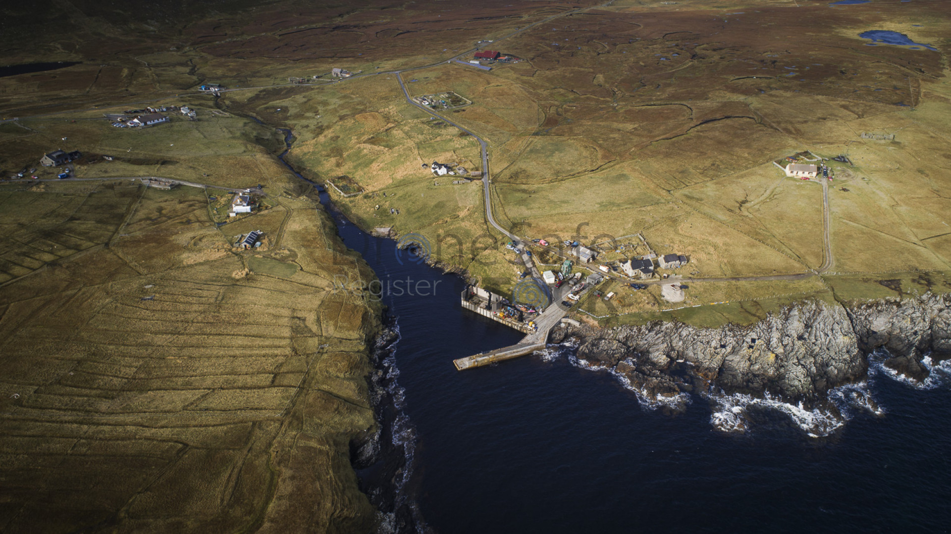 Foula Harbour 1894 in Shetland Islands